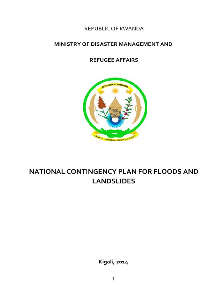 National Contingency Plan For Floods and Landslides: Ministry of ...