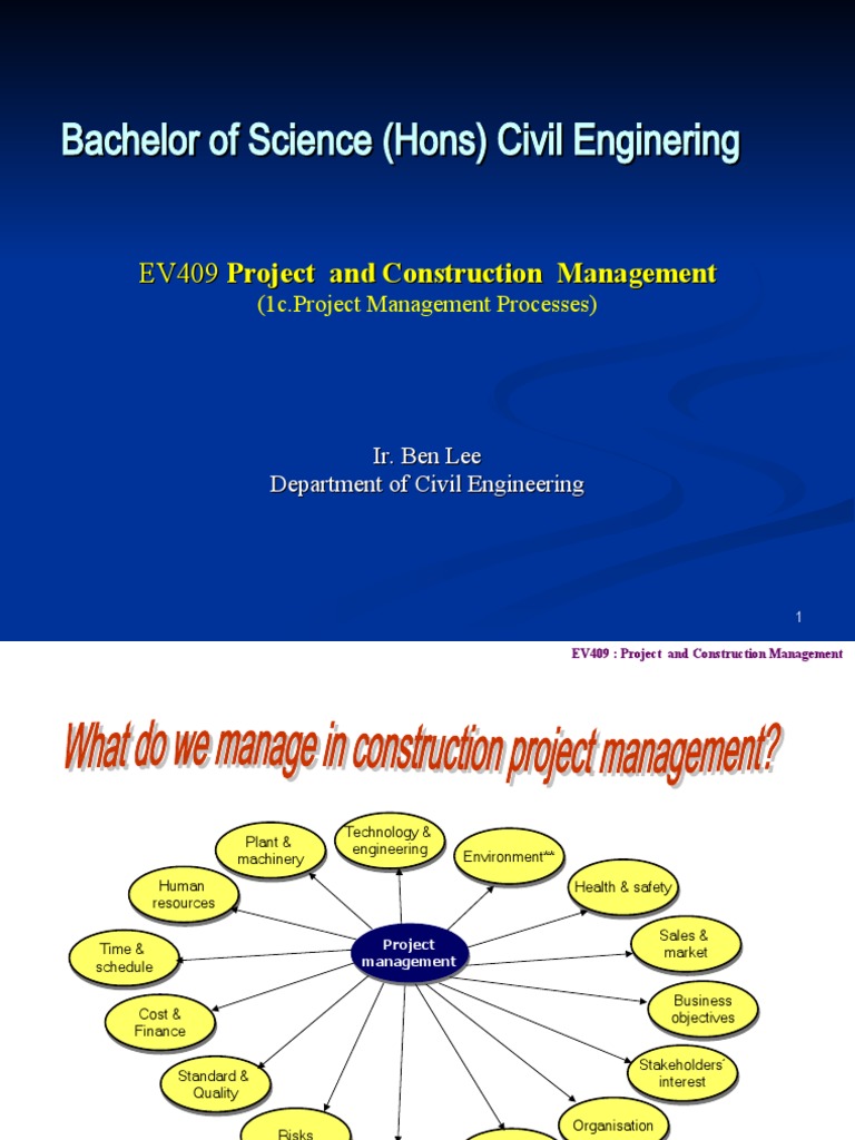 Project Management Overview for Engineers | PDF | Construction ...