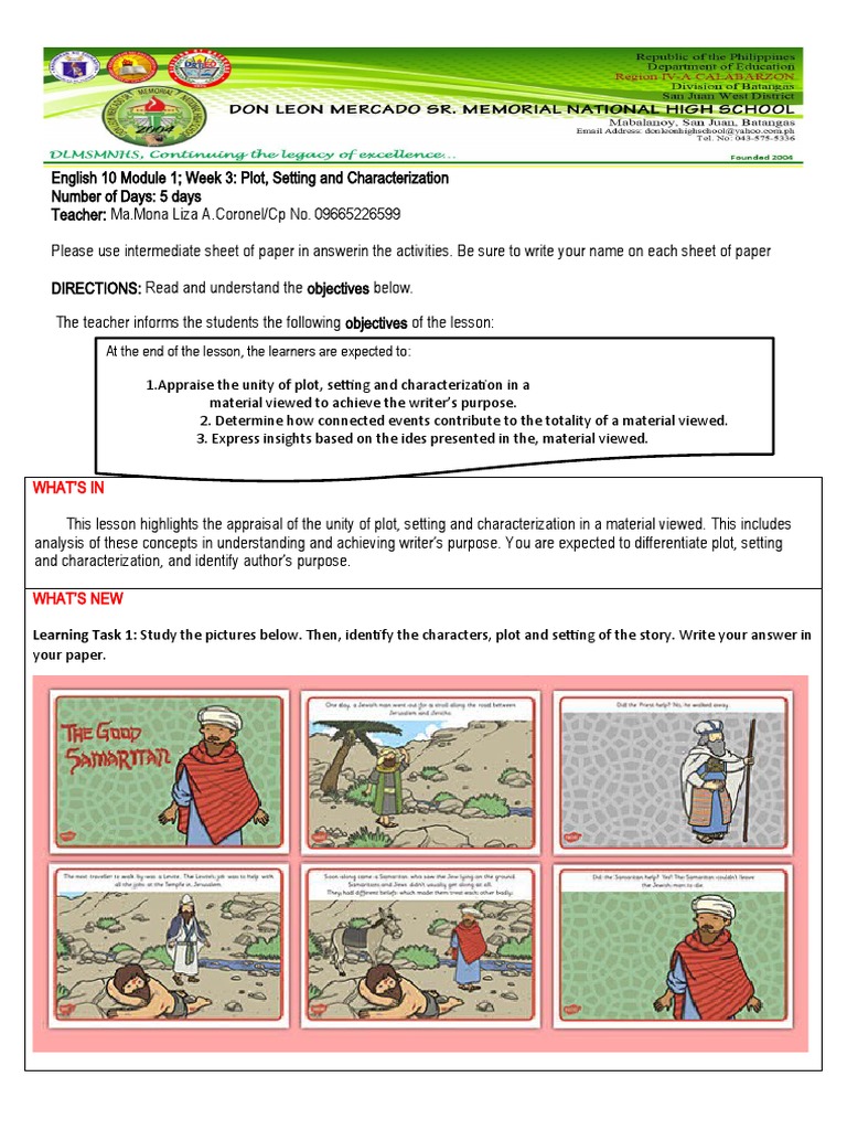 Week3activityenglish10supplementary Week3 | PDF | Plot (Narrative ...