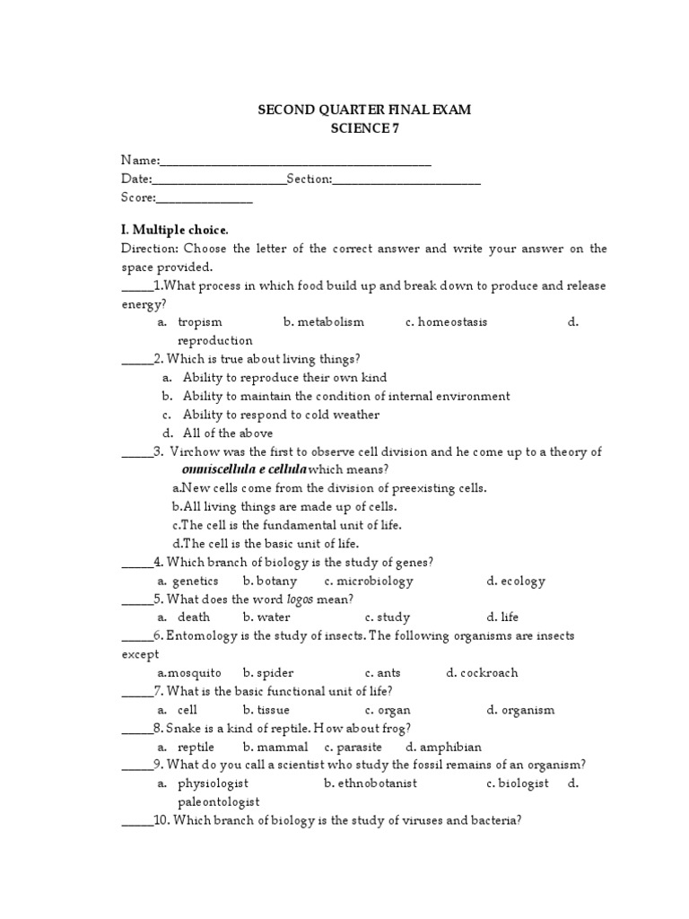 Questionnaire in Science 2 | PDF | Endoplasmic Reticulum | Mitochondrion