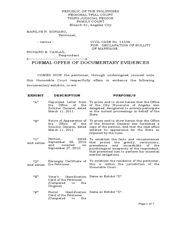 Formal Offer of Evidence | Download Free PDF | Behavioural Sciences ...