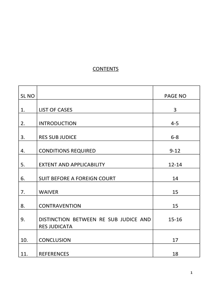Res Subjudice | PDF | Res Judicata | Lawsuit