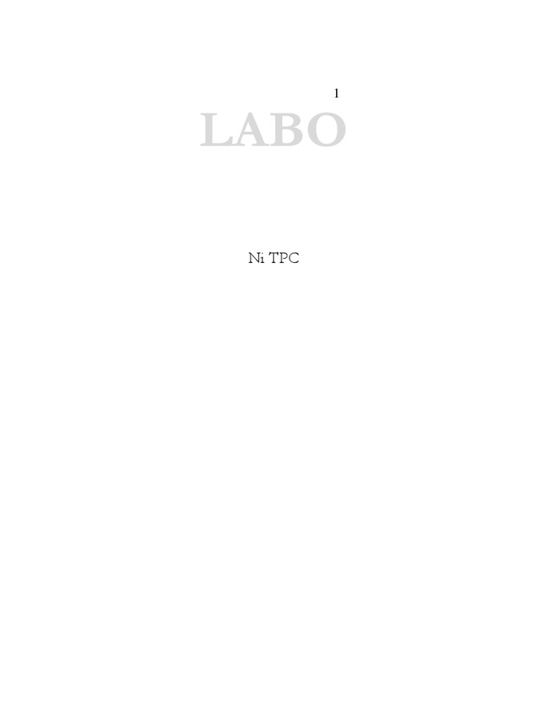 Labo - TPC PDF | PDF