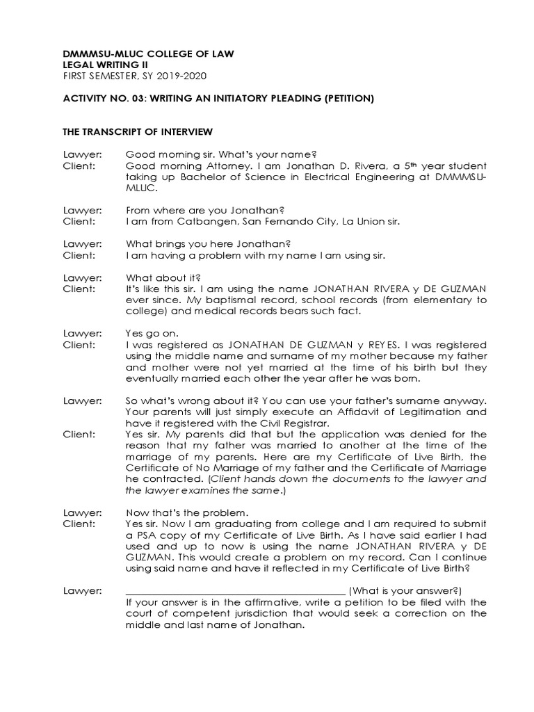 Activity 03 | PDF | Lawyer | Social Institutions