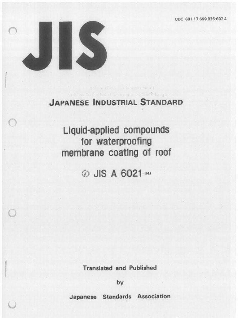 JIS A 6021 Liquid Compound For Waterproofing | PDF