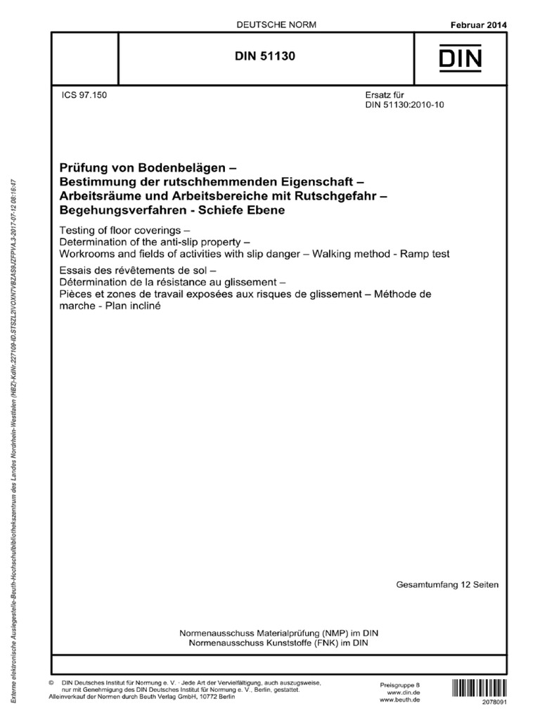 Din 51130-2014 | PDF