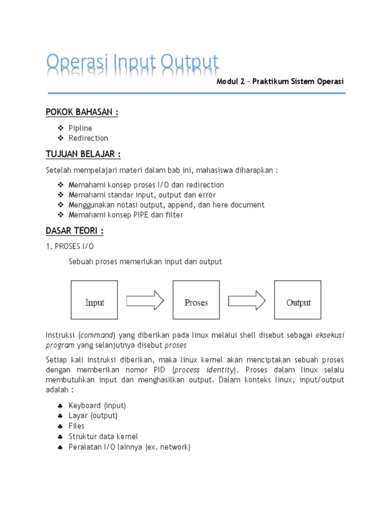 Operasi Input Dan Output | PDF