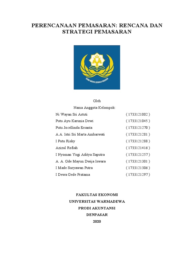 RMK 10 Perencanaan Pemasaran | PDF