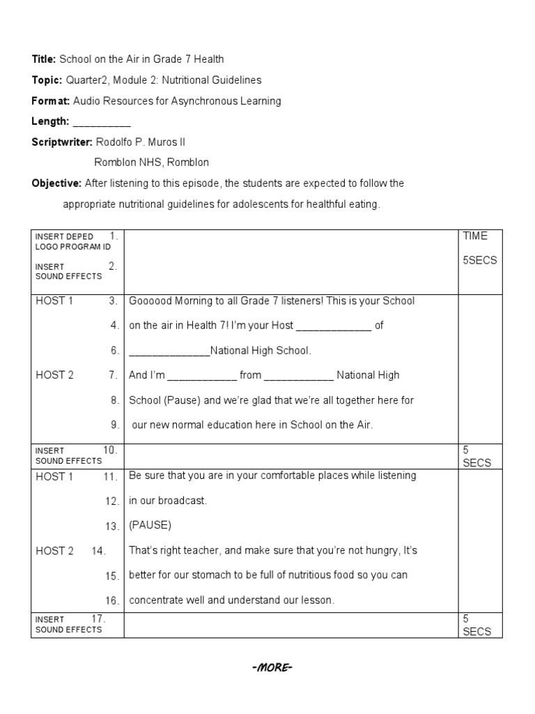 Insert Deped Logo Program Id Insert Sound Effects | PDF | Healthy Diet ...