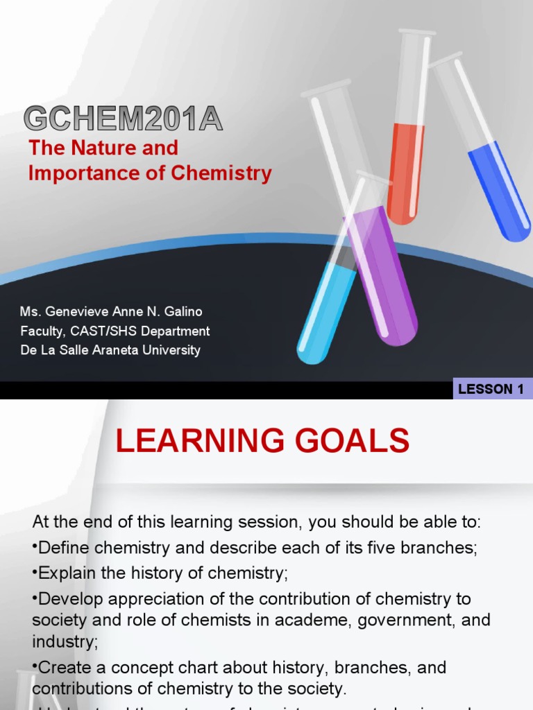 Gchem201a Lesson 1 | PDF | Alchemy | Chemistry