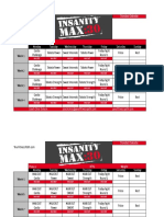 The Max Out Workout Calendar - Insanity Max 30 | PDF