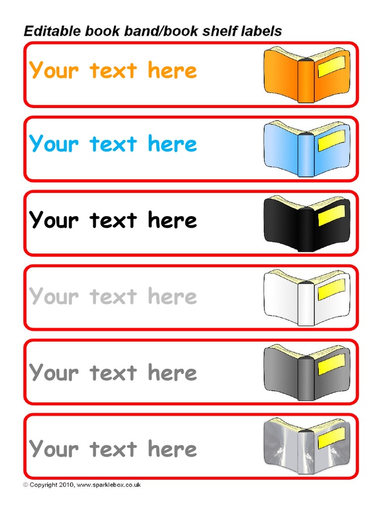 Book Band Labels 2 | PDF