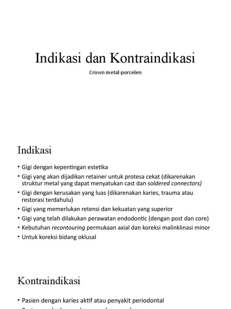 Indikasi Dan Kontraindikasi | PDF