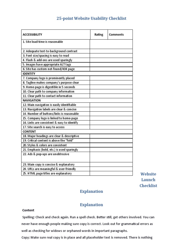 Website Launch Checklist | PDF | Search Engine Optimization | Hypertext