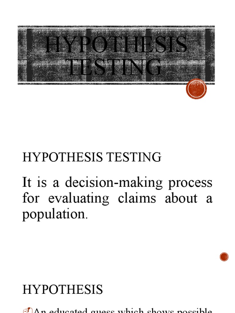 A Guide to Hypothesis Testing: Evaluating Claims Through Statistical ...