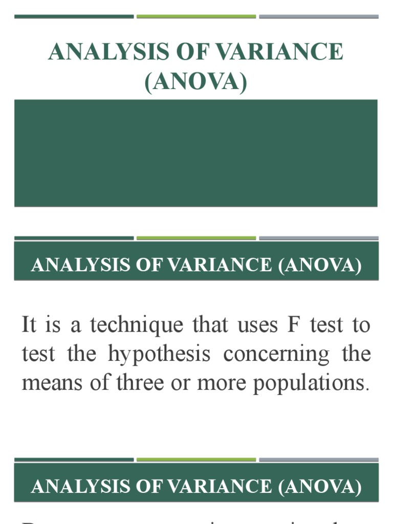 Understanding ANOVA: F-Test Analysis | PDF | F Test | Analysis Of Variance