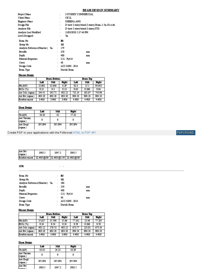 3 Storey B-2 | PDF | Bending | Beam (Structure)