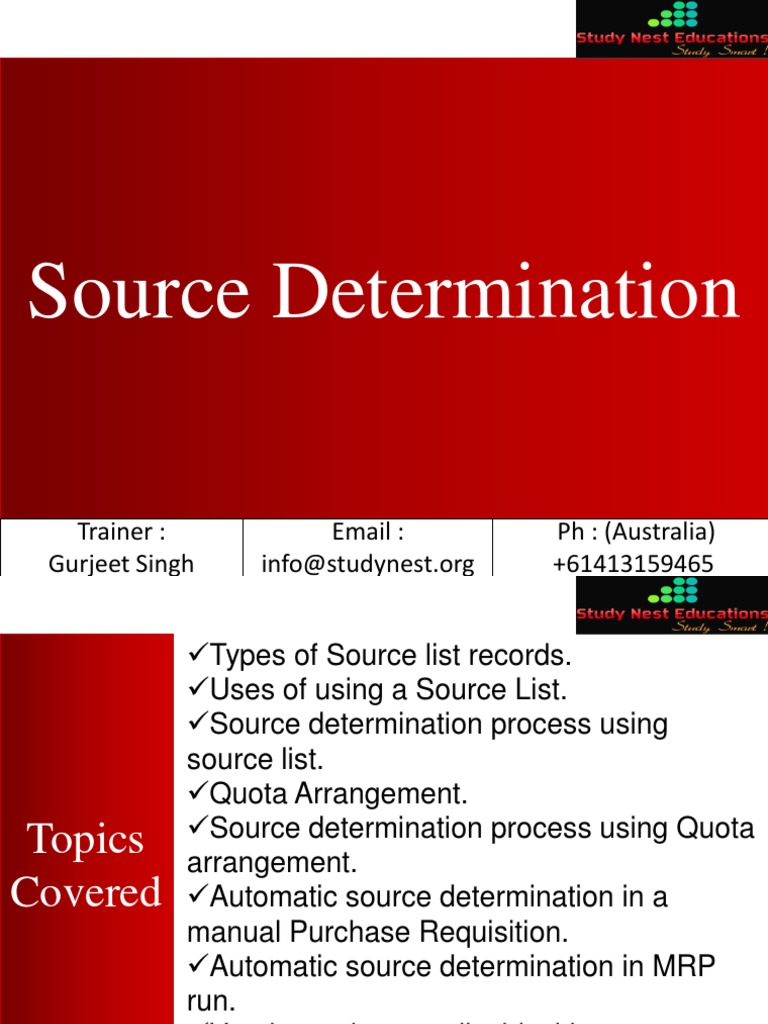 12 Source Determination | PDF | Computing | Business