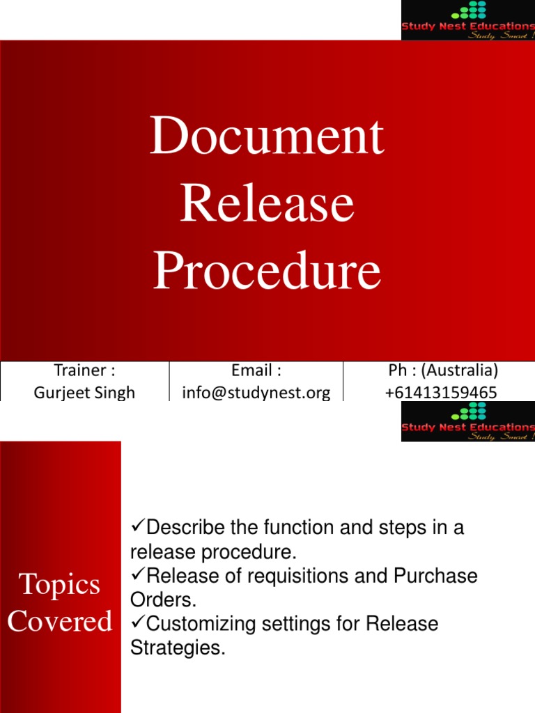 17 Document Release Procedure | PDF | Business