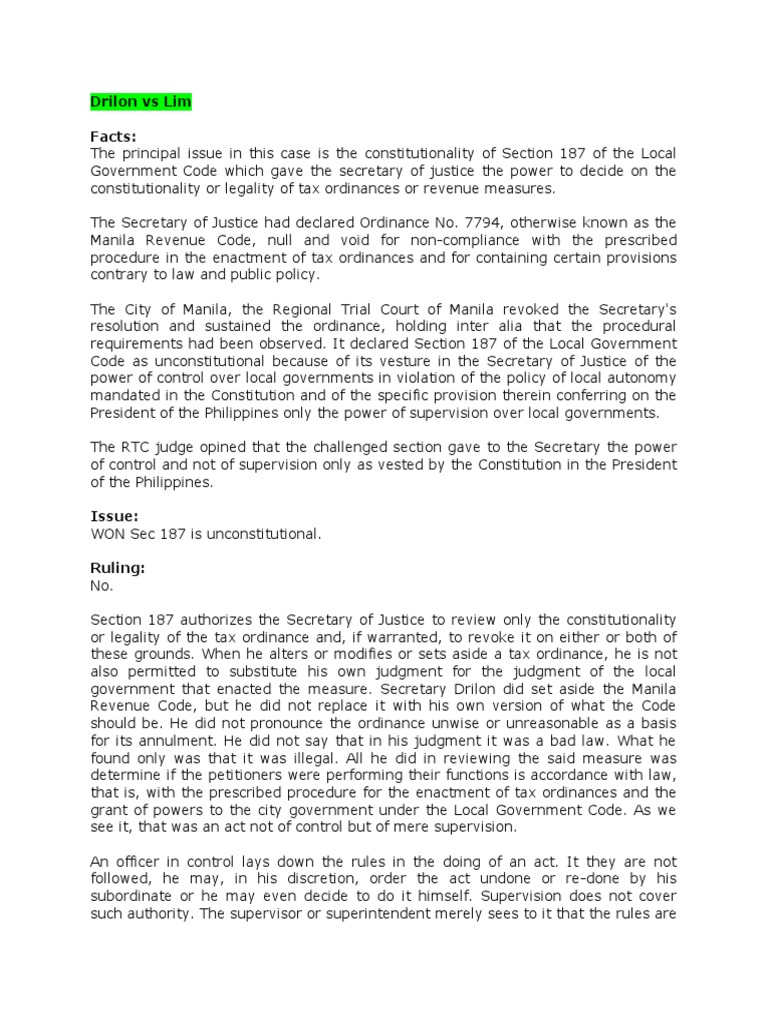 Case Digests | PDF | Constitutionality | Judgment (Law)