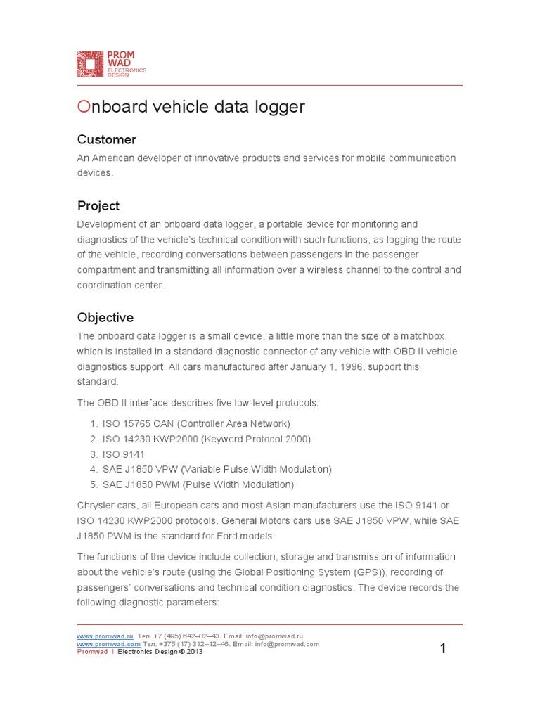 CaseStudy Atmel Sam9 Odb Data Logger en | PDF