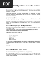 Chart of Common Band Saw Blades | PDF | Tools | Wood