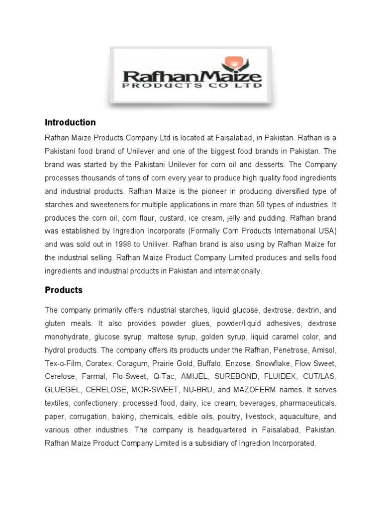 Rafhan Maize Products Company LTD | PDF | Dividend | Investing