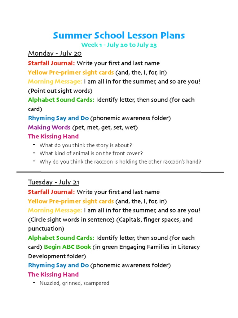 Ss Lesson Plans | PDF | Alphabet Book | Alphabet