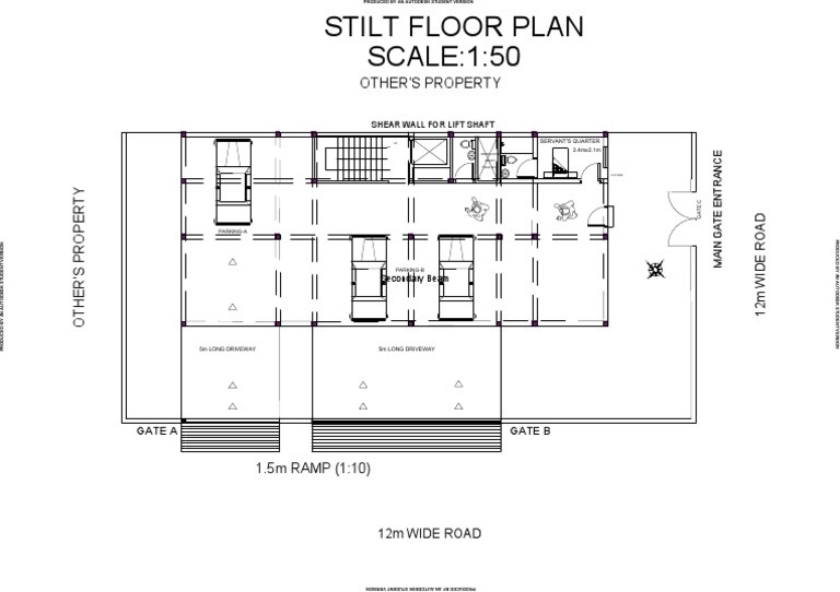 Other'S Property: Stilt Floor Plan SCALE:1:50 | PDF | Buildings And ...