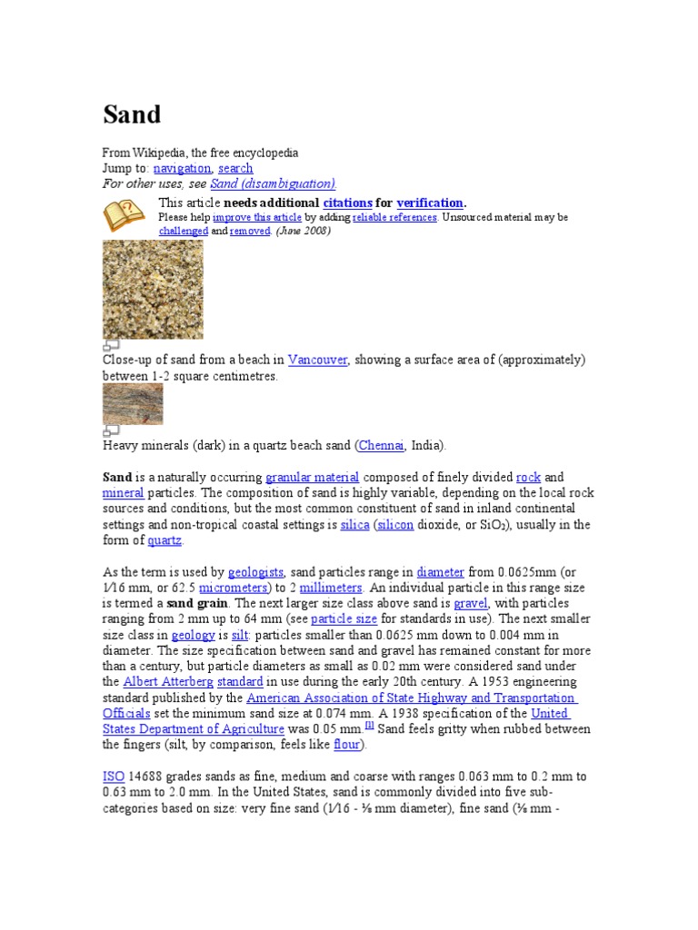 Understanding Sand Composition and Types | PDF | Sand | Natural Materials