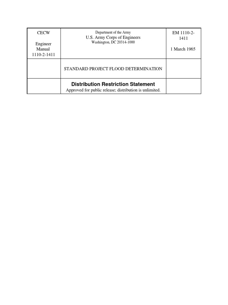 Distribution Restriction Statement | PDF | Flood | Drainage Basin