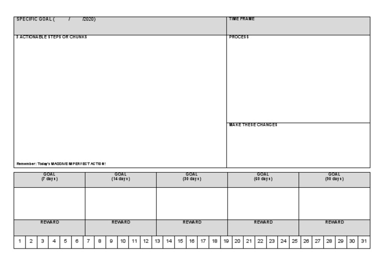 Goal Form | PDF