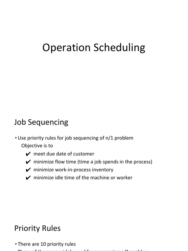 Operation Scheduling PDF | PDF | Applied Mathematics | Teaching Mathematics