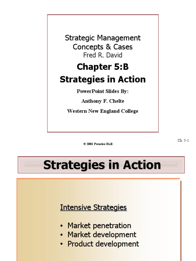Chapter 5:B Strategies in Action: Strategic Management Concepts & Cases ...