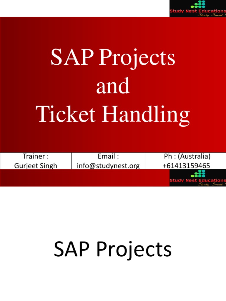 48 SAP Projects and Ticket Handling | PDF | Sap Se | Receipt