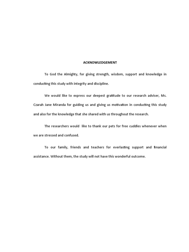 Acknowledgement and Abstract | PDF