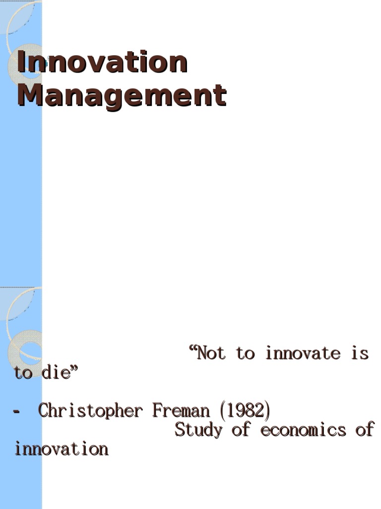 Innovation Management | PDF | Innovation | Marketing