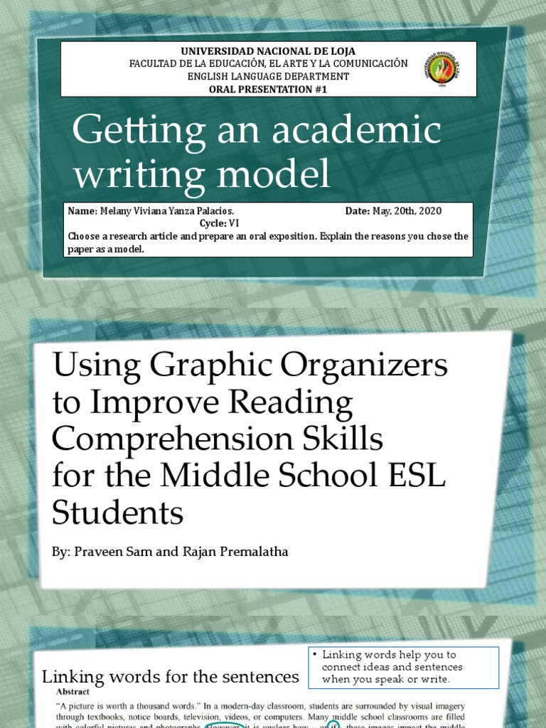 Oral Presentation 1 Getting An Academic Writing Model - Melany Yanza | PDF | Reading ...