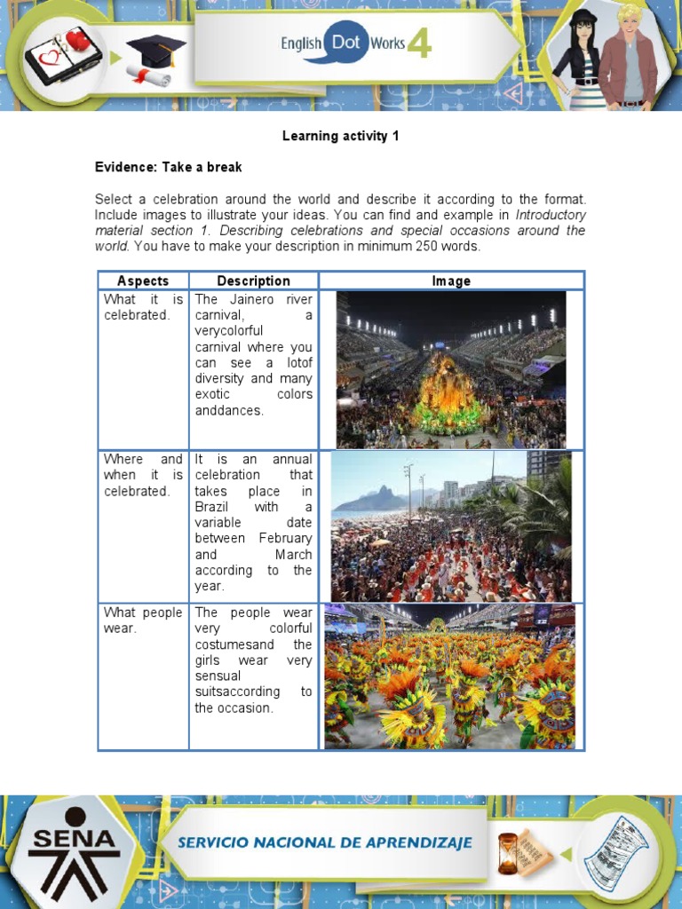 The Colorful Traditions of the Brazilian Carnival in Rio de Janeiro | PDF