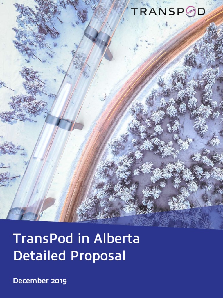2020 08 TransPod Project Proposal For The Government of Alberta | PDF ...