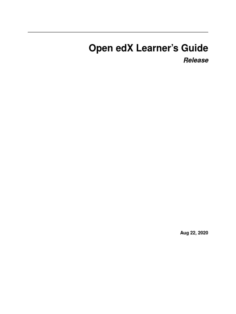 Edx Readthedocs Io Open Edx Learner Guide en Latest | PDF | Massive ...