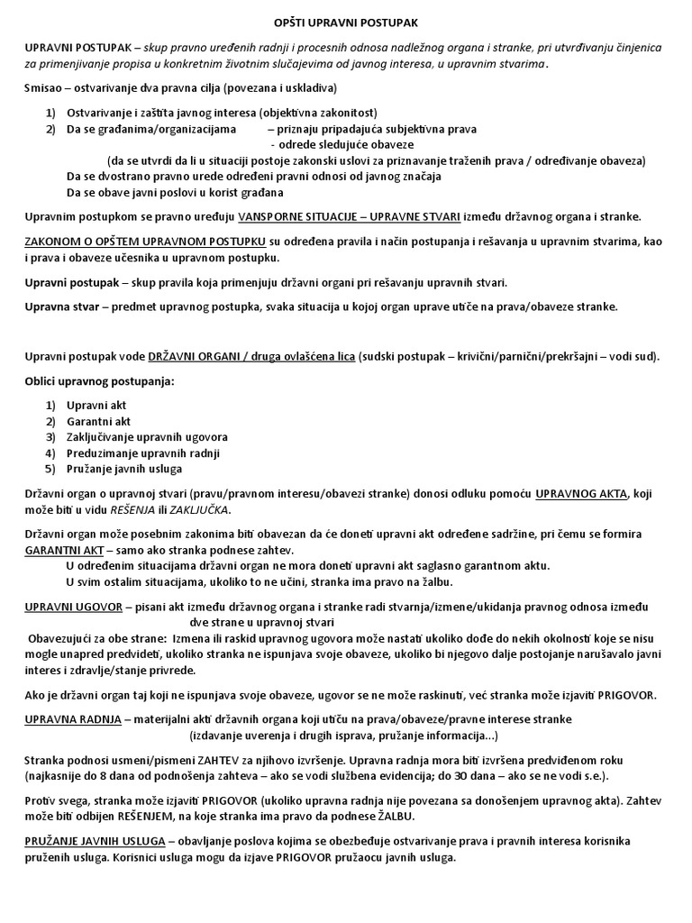 Opšti Upravni Postupak | PDF