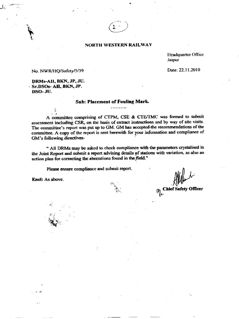 Placemrnt of Fouling Mark JPO PDF | PDF