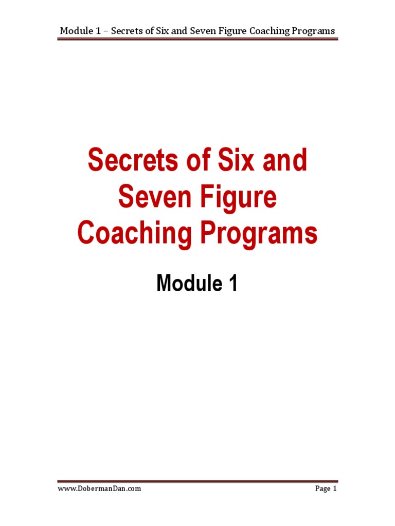 Six Figure Coaching PDF | PDF | Advertising | Marketing
