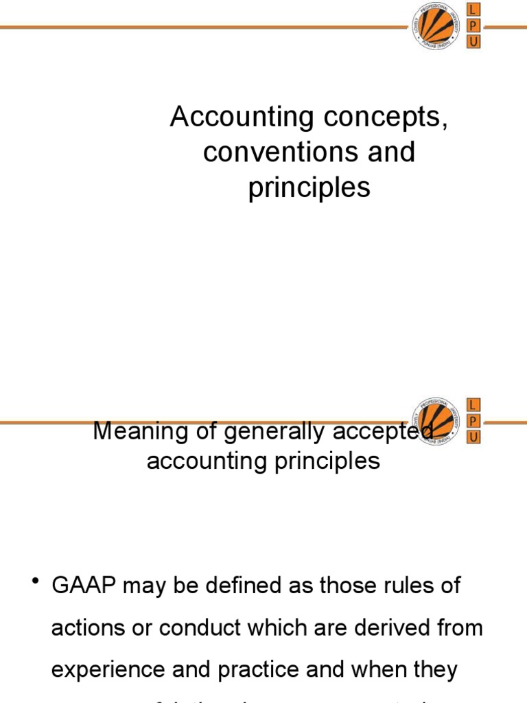 Accounting Concepts and Conventions | PDF | Expense | Debits And Credits