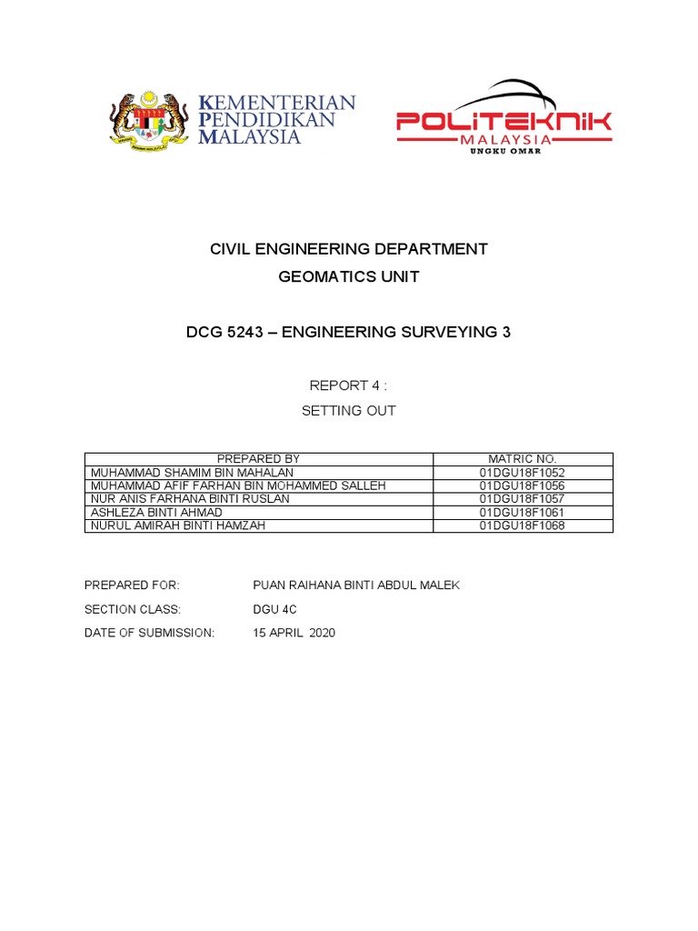 Setting Out Precomp | PDF | Surveying | Excavation (Archaeology)