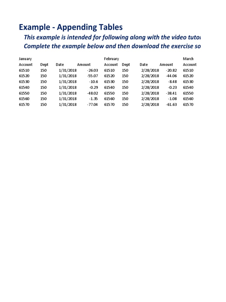 Appending Tables Pdf