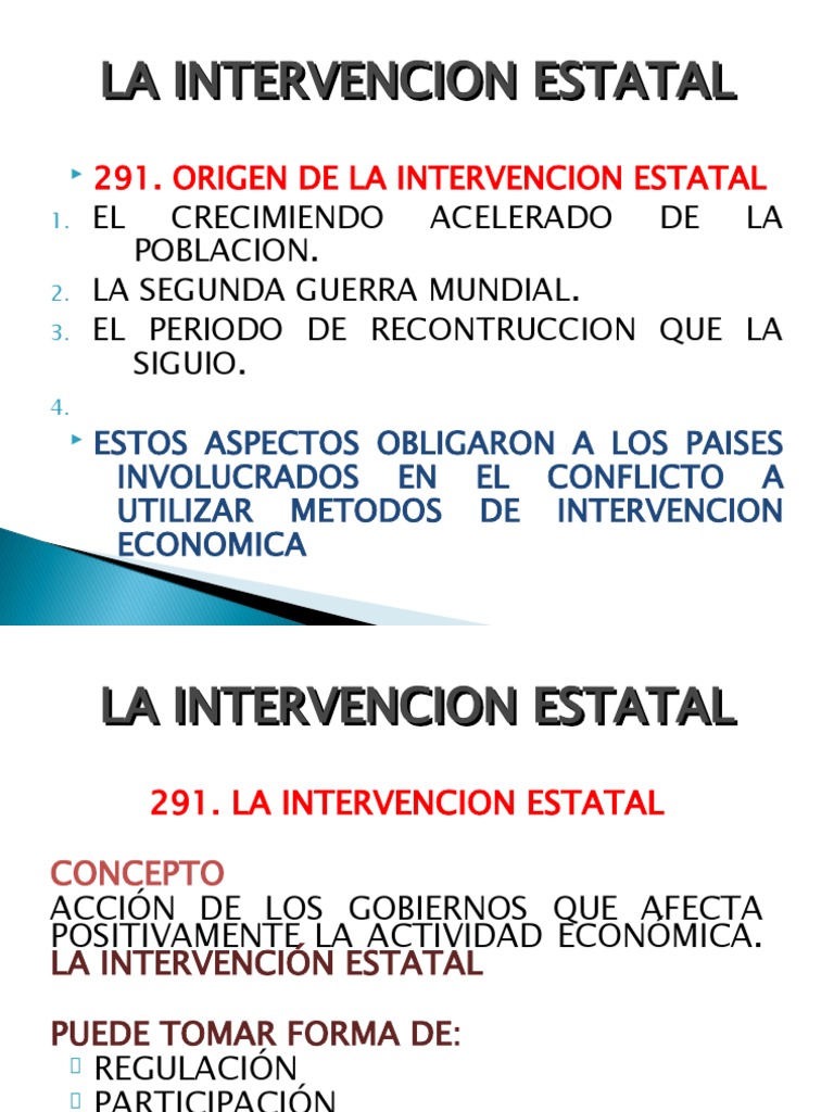 La Intervención Estatal | PDF