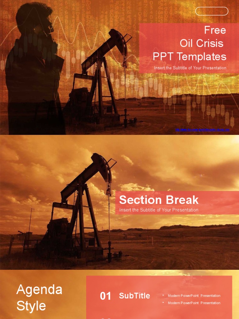 Free Oil Crisis PPT Templates: Insert The Subtitle of Your Presentation ...