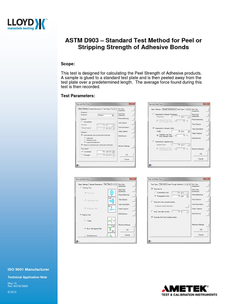 ASTM D903 - Standard Test Method For Peel or Stripping Strength of ...